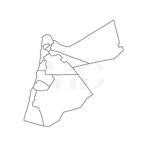 Jordan Map Outline, Minimal Jordan Map, Modern Jordan Map, Minimal ...