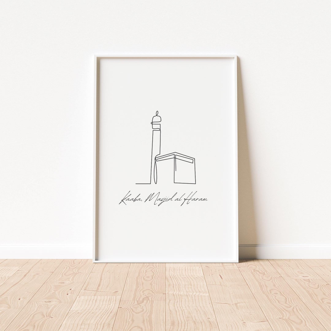 Kaaba Masjid Al - Haram Poster, Modern Islamic Art, Minimal Islamic ...
