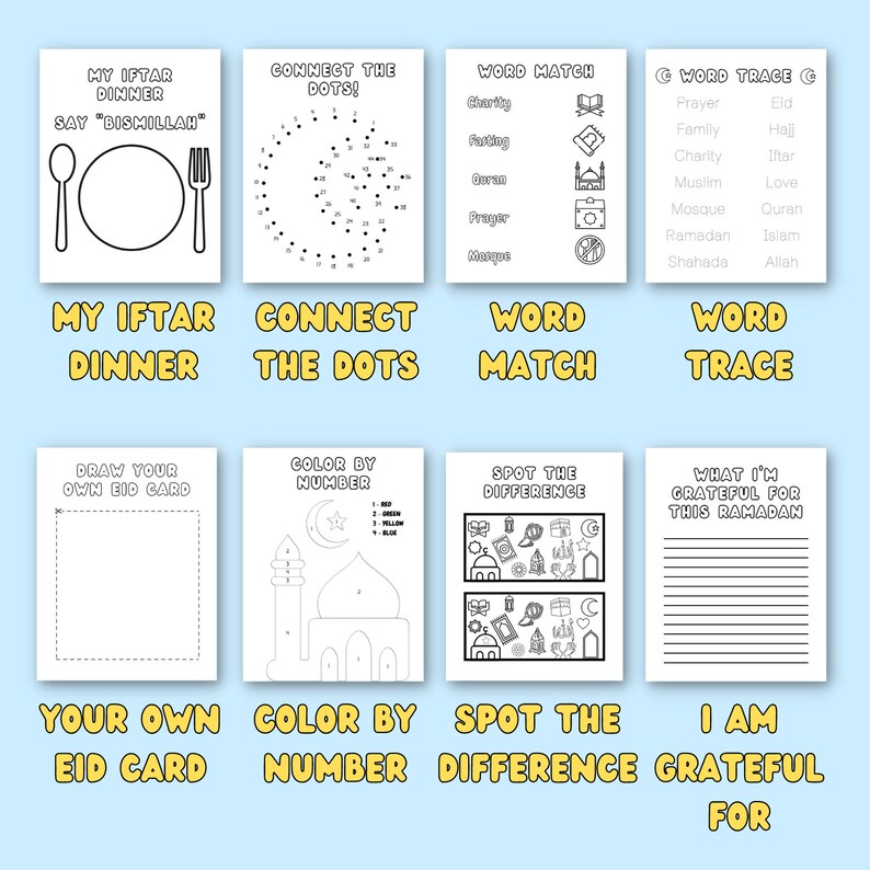 Ramadan Activity Book Ramadan Coloring Page Ramadan Crafts - Etsy