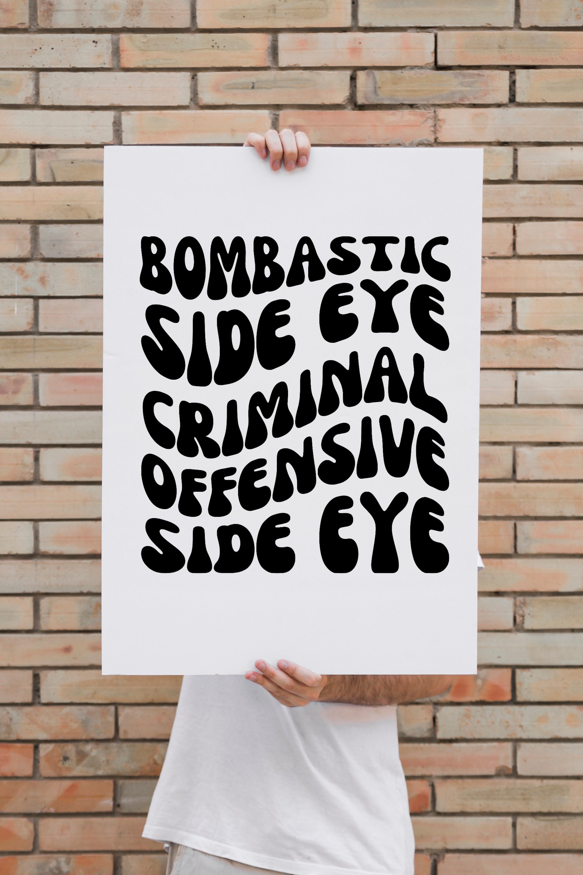 Bombastic Side Eye Trending Poster Meme Poster Girl Power Etsy Canada