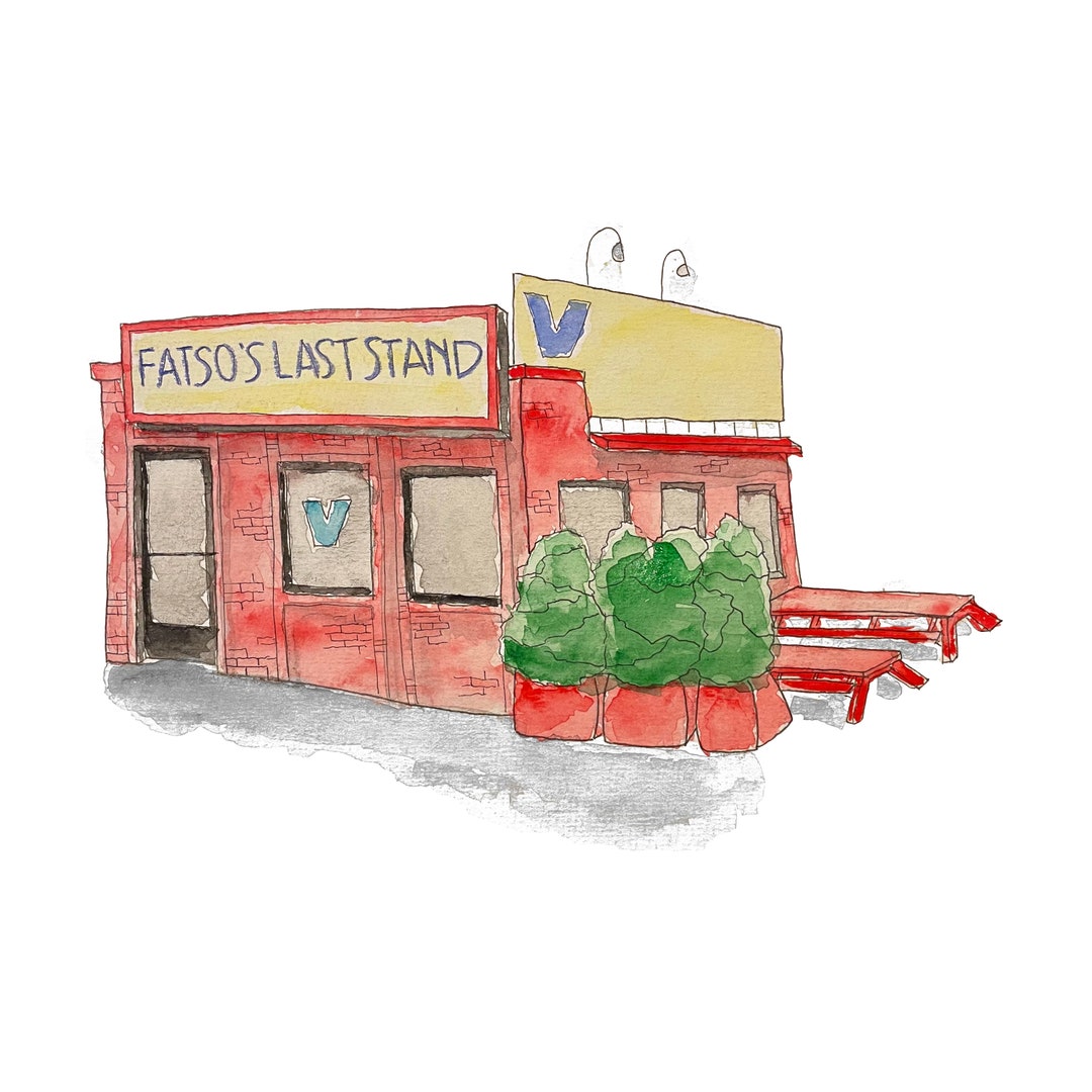 Fatso's Last Stand Printable Art, Hot Dog Stand, Chicago Hot Dog Art - Etsy