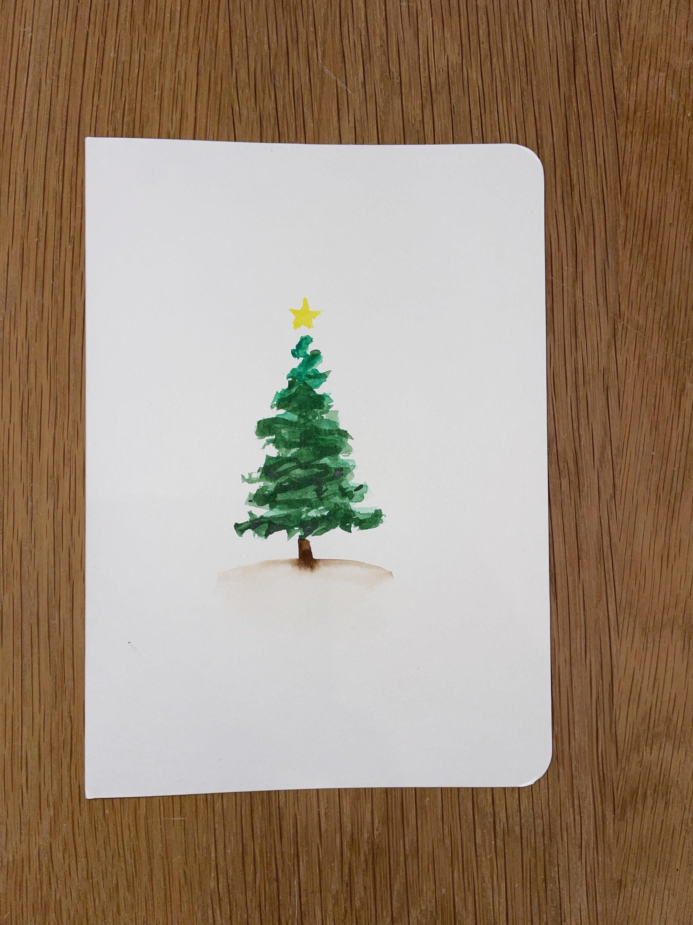 6 Pack - Hand Painted Watercolor Christmas Cards - Etsy