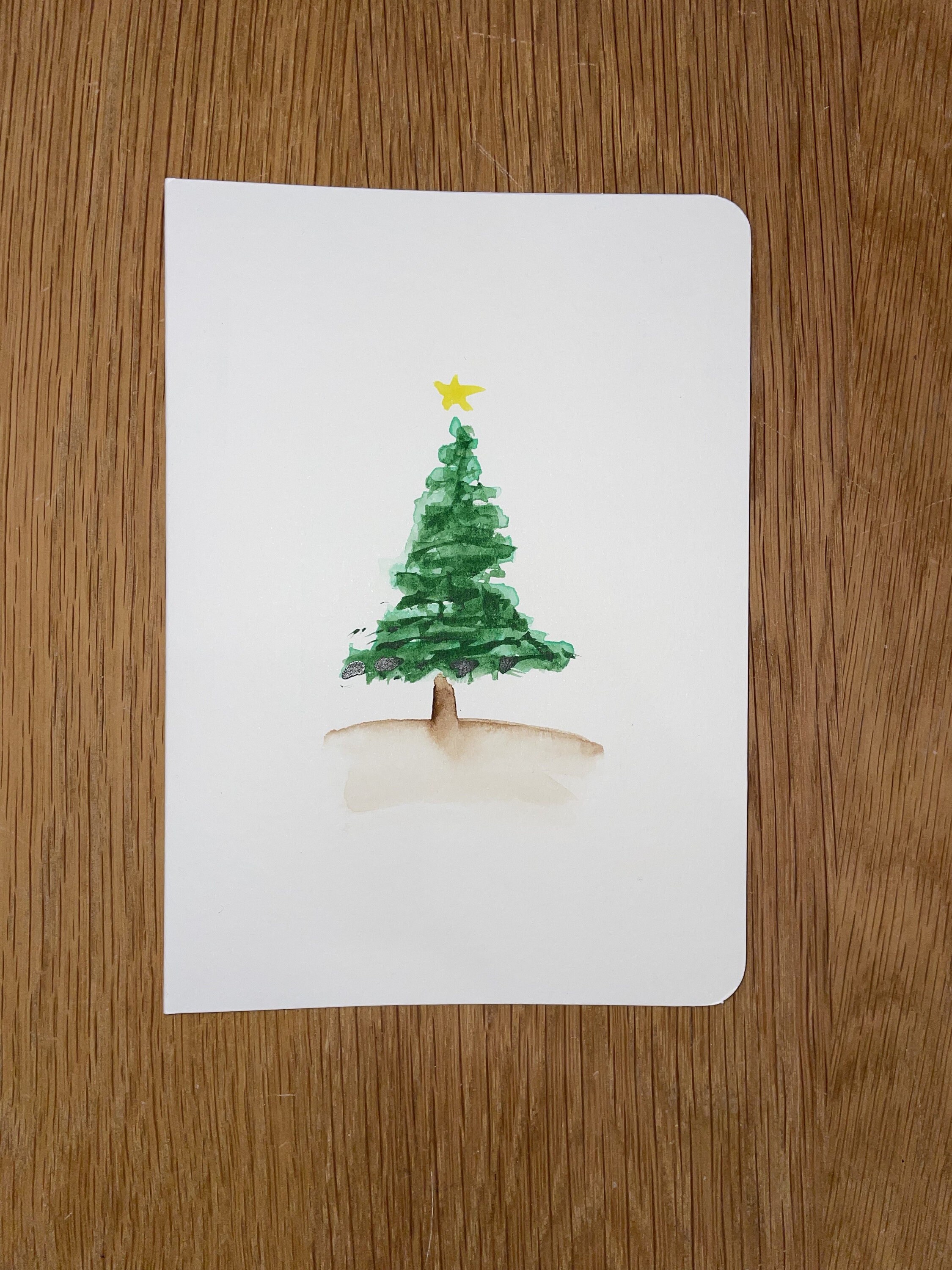 6 Pack - Hand Painted Watercolor Christmas Cards - Etsy