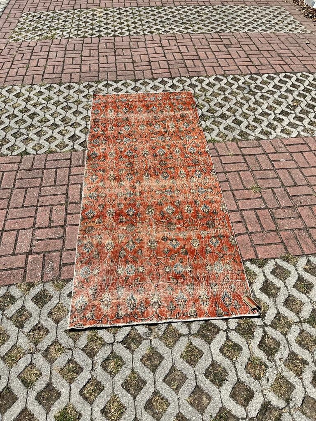 Hallway Runner Rug, 3.3x8.0 Ft, Vintage Wool Rug, Kitchen Rug, Bohemian ...