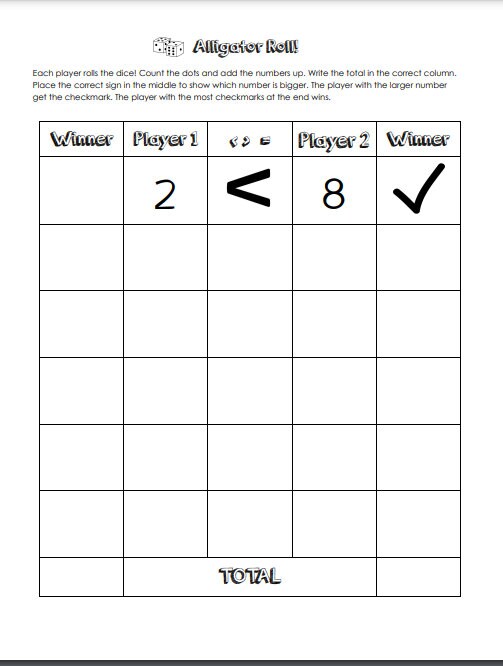 Alligator Math Game - Etsy