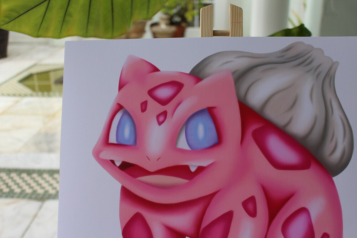 Pink Garlic Bulbasaur Drawing, Grass Type Pokemon, Fan Art, Pokemon ...