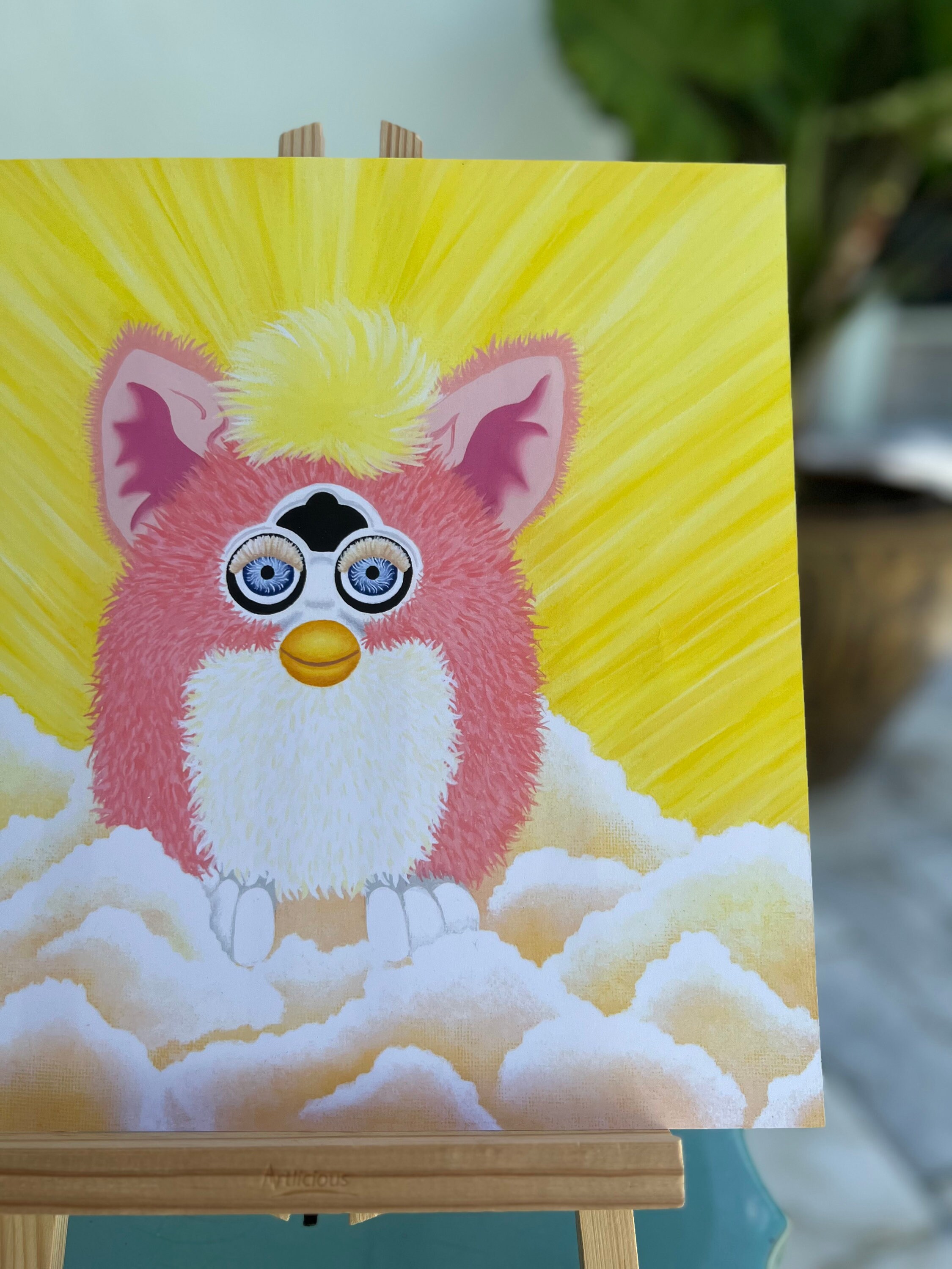 Elevation Furby Print, Furby Baby Art, 1998 Peachy Furby Painting - Etsy