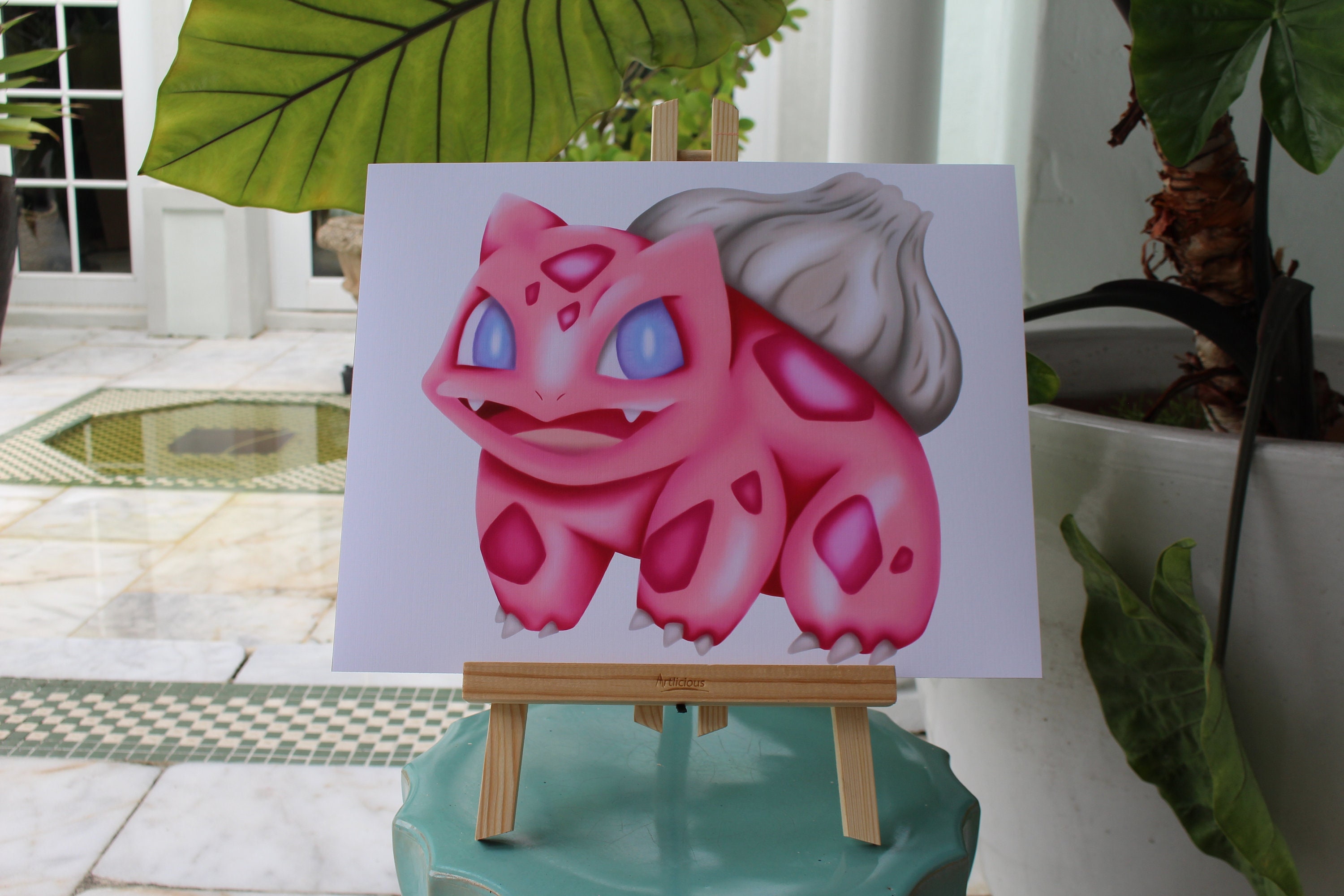 Pink Garlic Bulbasaur Drawing, Grass Type Pokemon, Fan Art, Pokemon ...