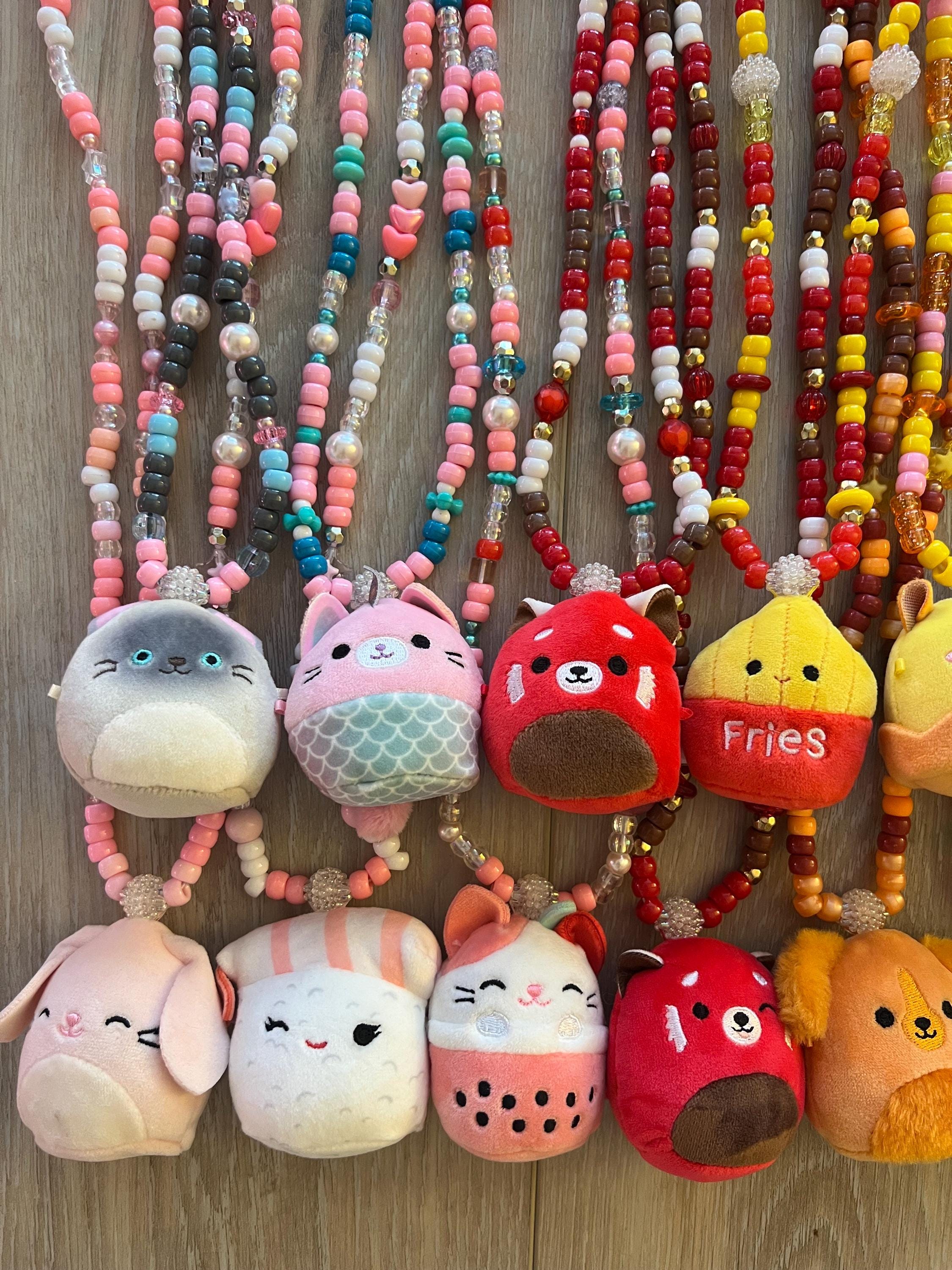Squishmallow Kandi Necklace for Ravers, Kandi Kids, Pony Bead Necklace ...