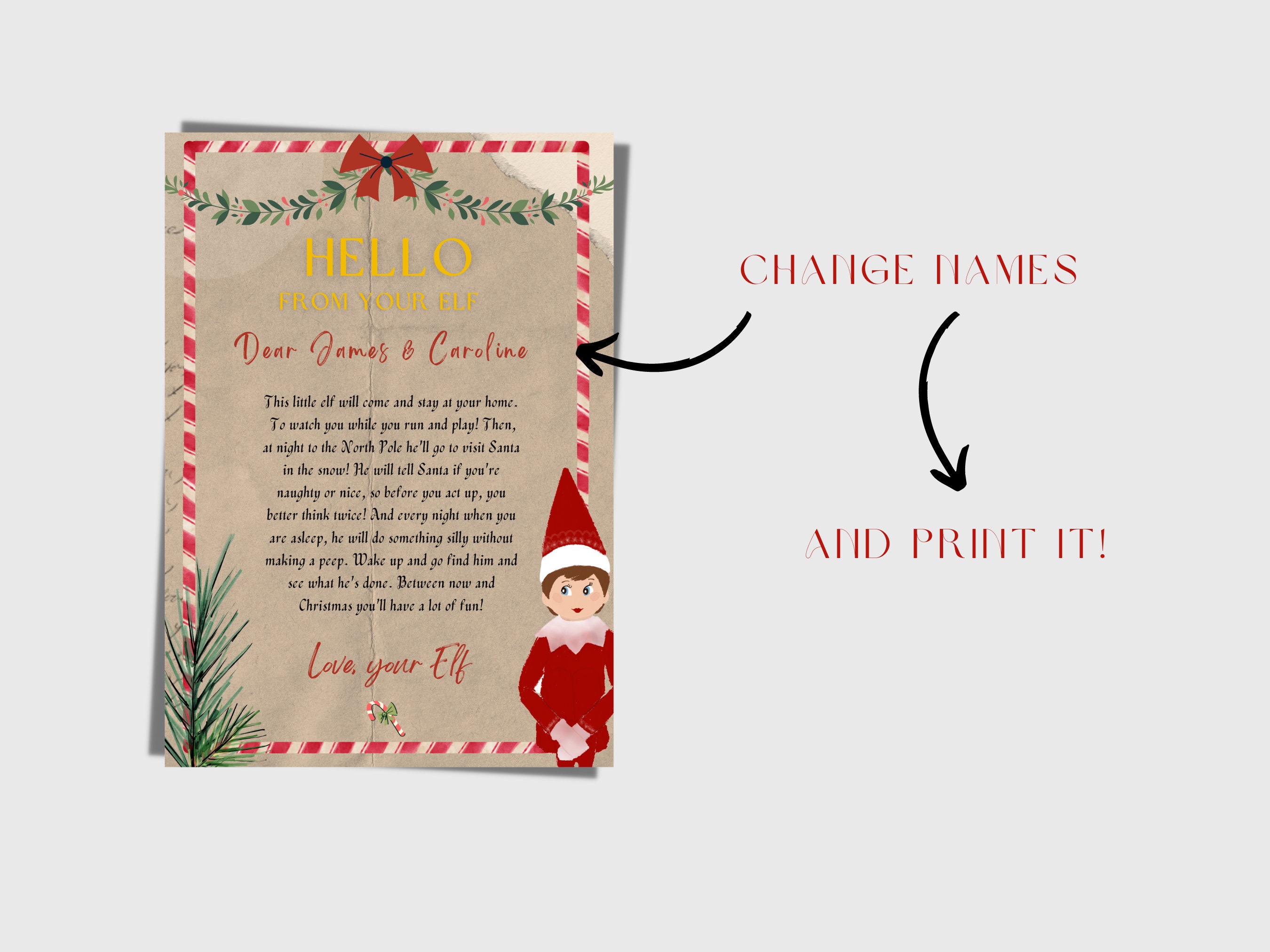 Christmas Bundle Printable, To-do List, Elf Letter, Letter for Santa ...