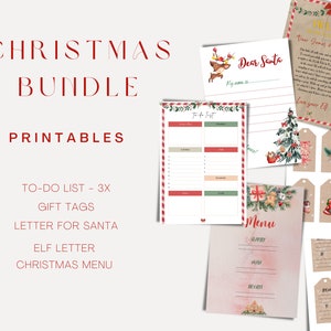 Christmas Bundle Printable To-do List Elf Letter Letter for - Etsy