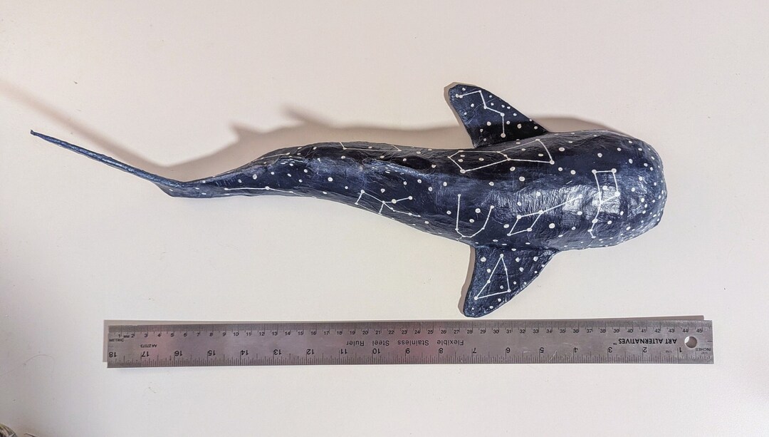 Constellation Whale Shark, Handmade Cardboard Paper Mache Model, 17 ...
