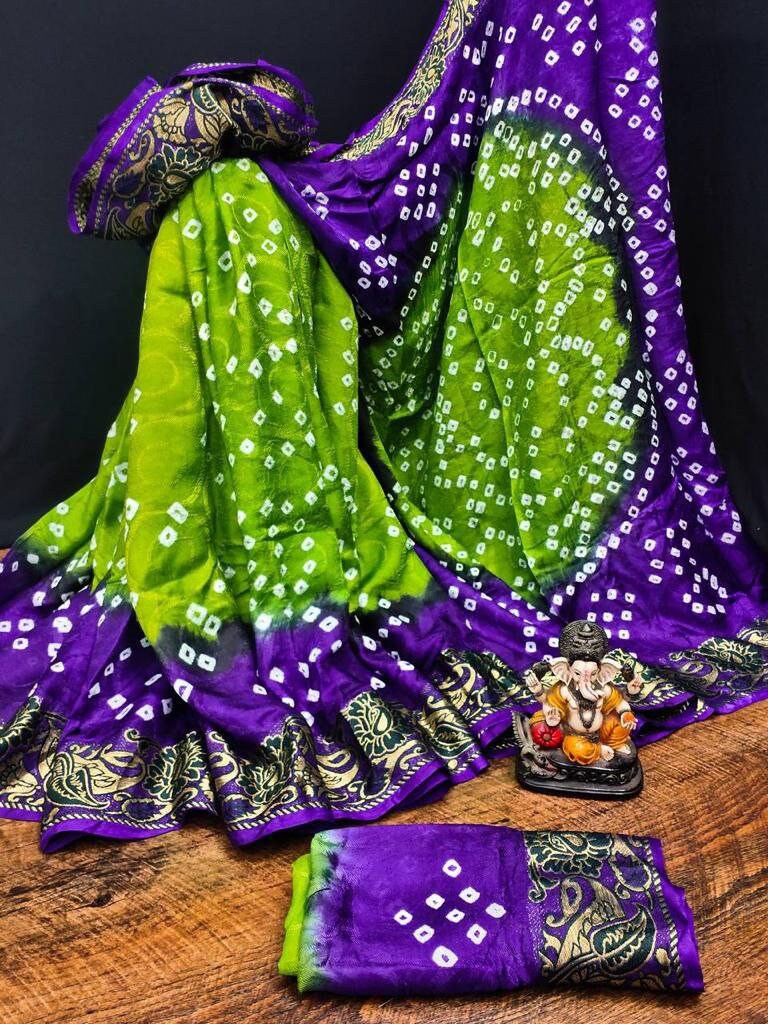 Handmade Handicraft Kacchi Work Bandhej Bandhani Saree,handcrafted ...
