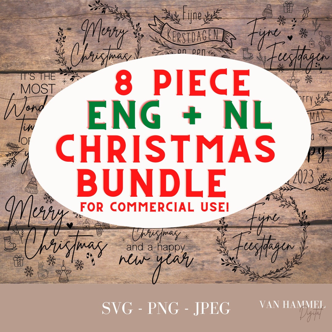 Christmas SVG Bundle | Merry Christmas Svg Png Jpeg | ENG & NL | Winter ...