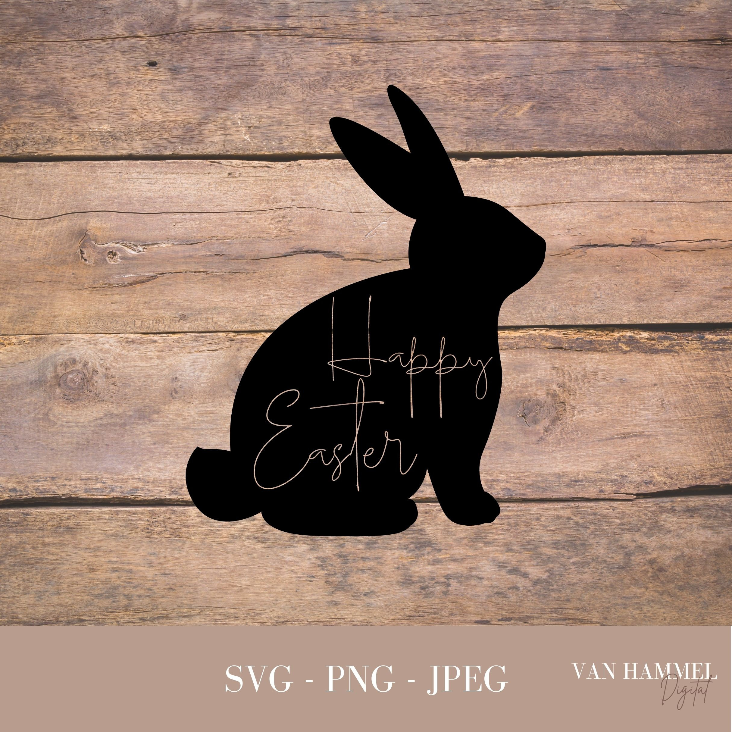 Happy Easter Bunny SVG PNG JPEG | Window Cling Download | Window Cling ...