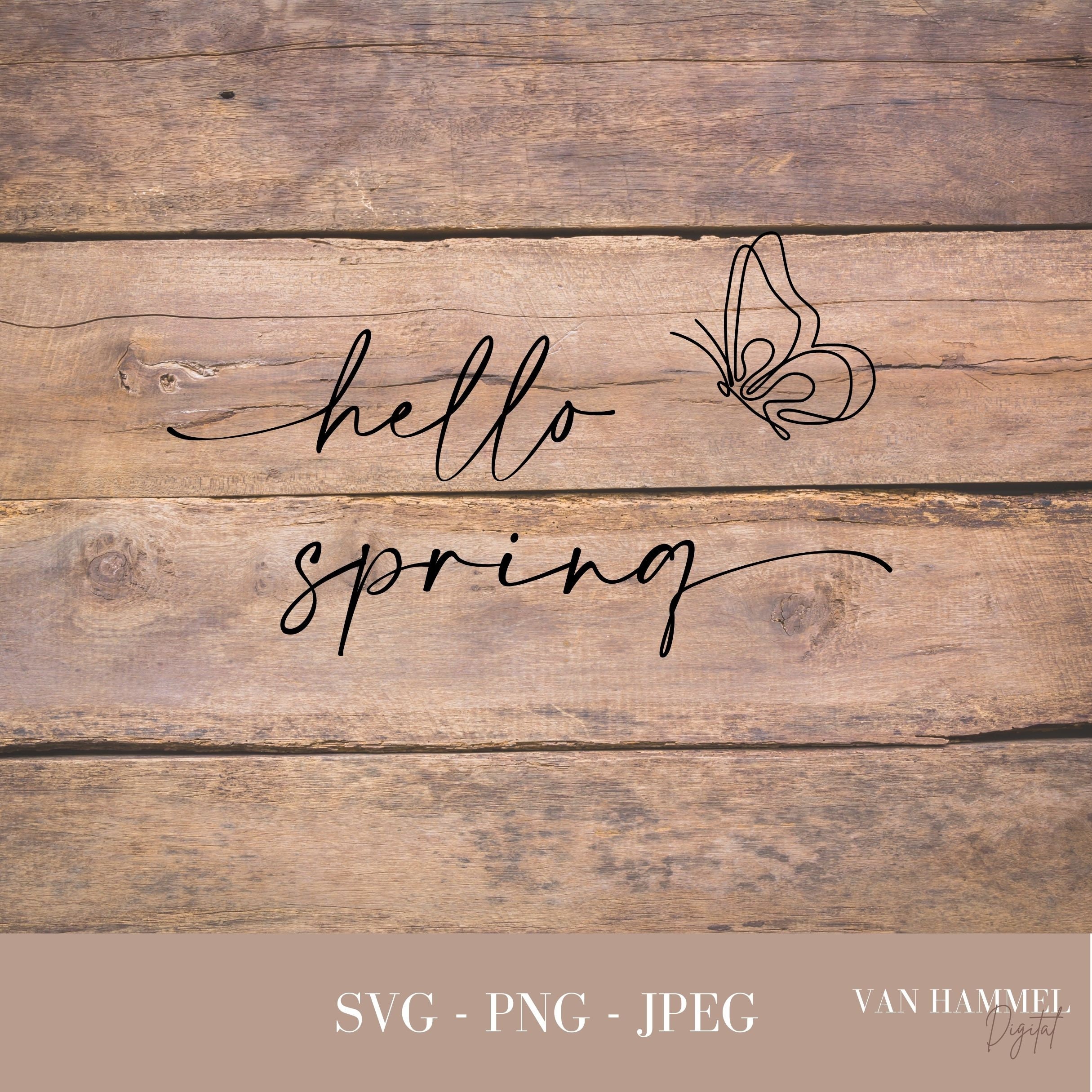 Spring Bundle SVG PNG JPEG Cut File Silhouette Cameo for Commercial Use ...