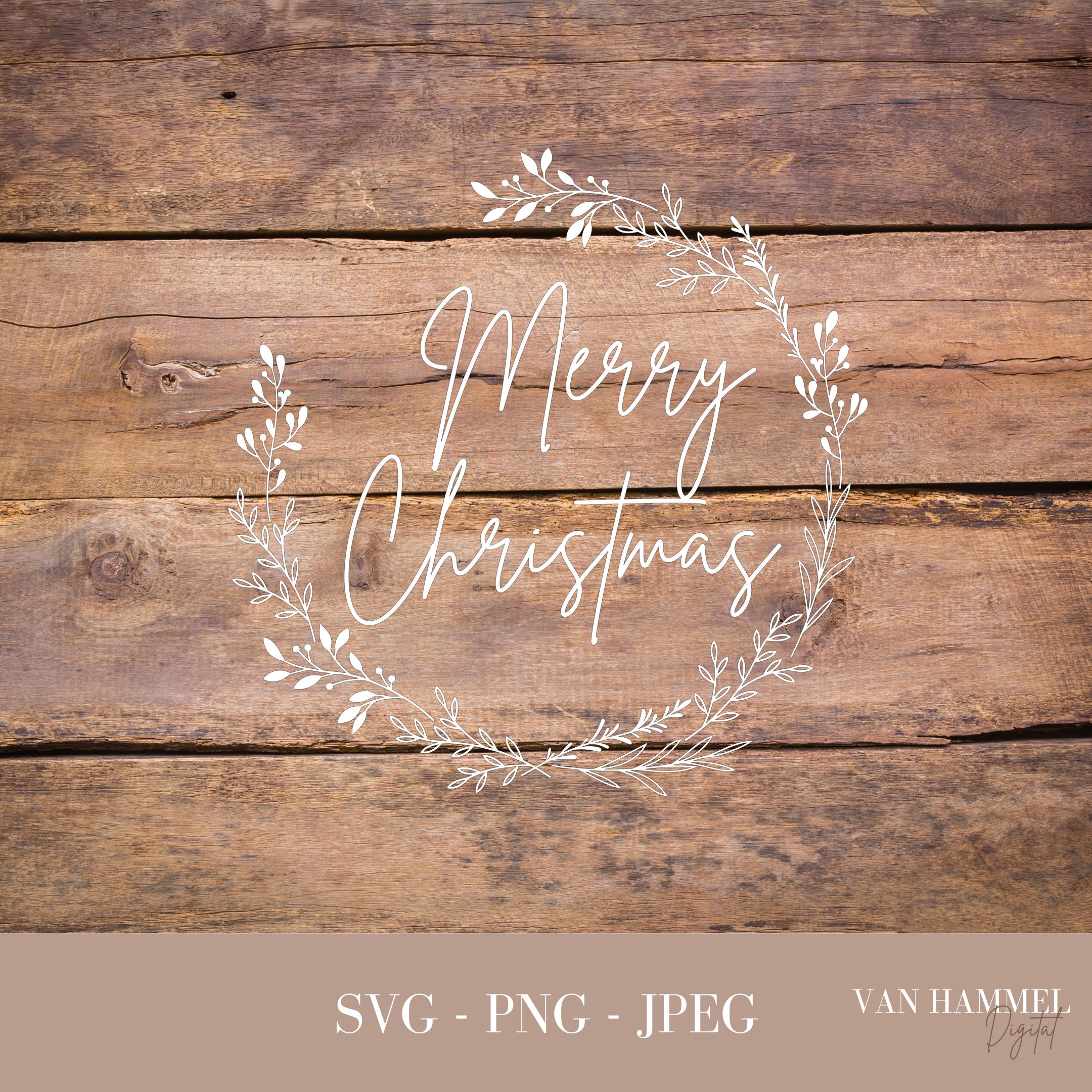 Christmas SVG PNG JPEG | Christmas Window Decoration | Wreath | Cut ...