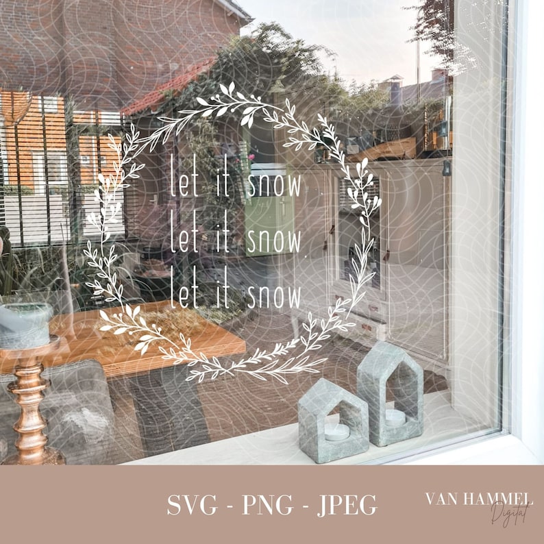 Christmas SVG PNG JPEG Christmas Window Decoration Wreath Cut File Free ...