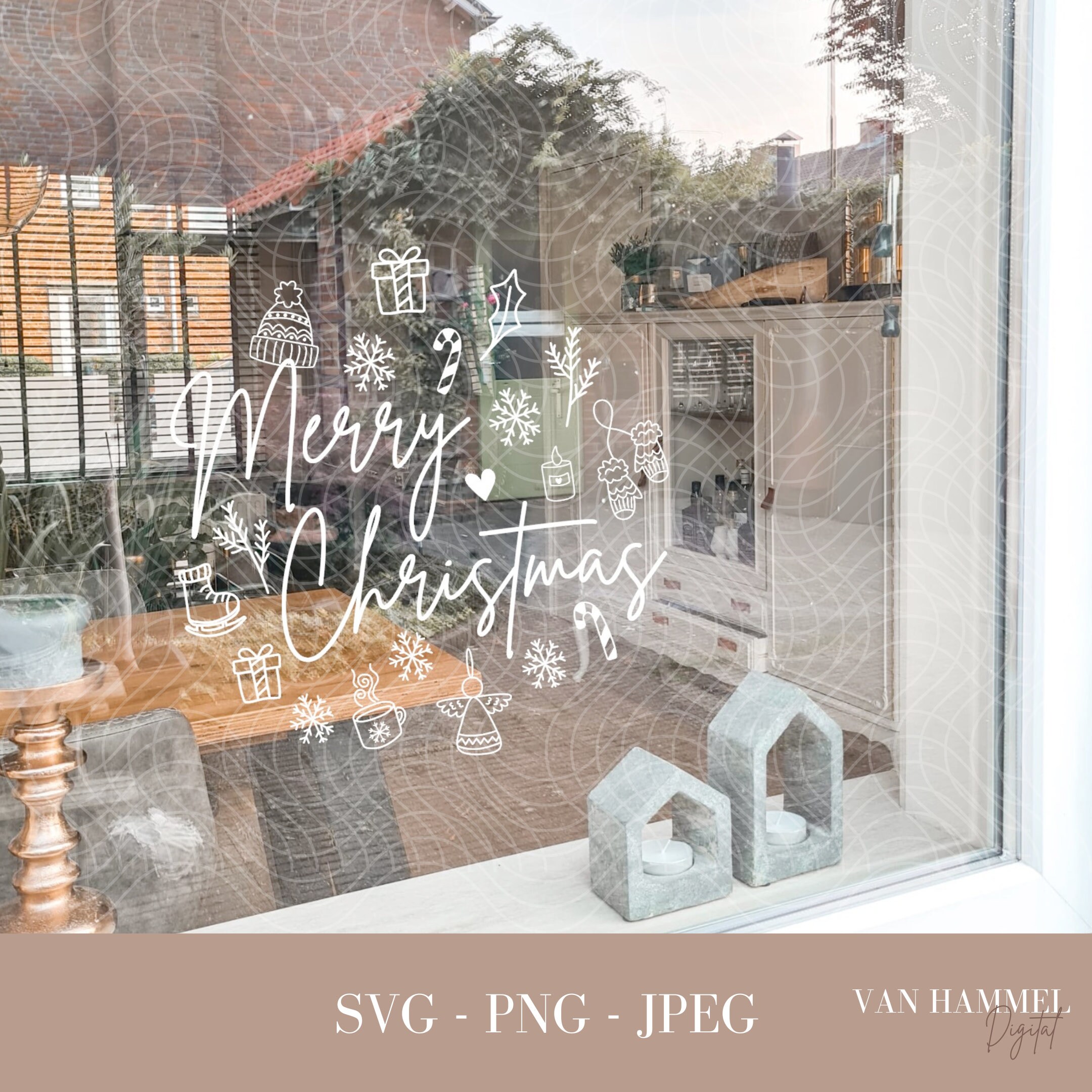 Christmas Svg Bundle for Vinyl Window Decorations Free for - Etsy