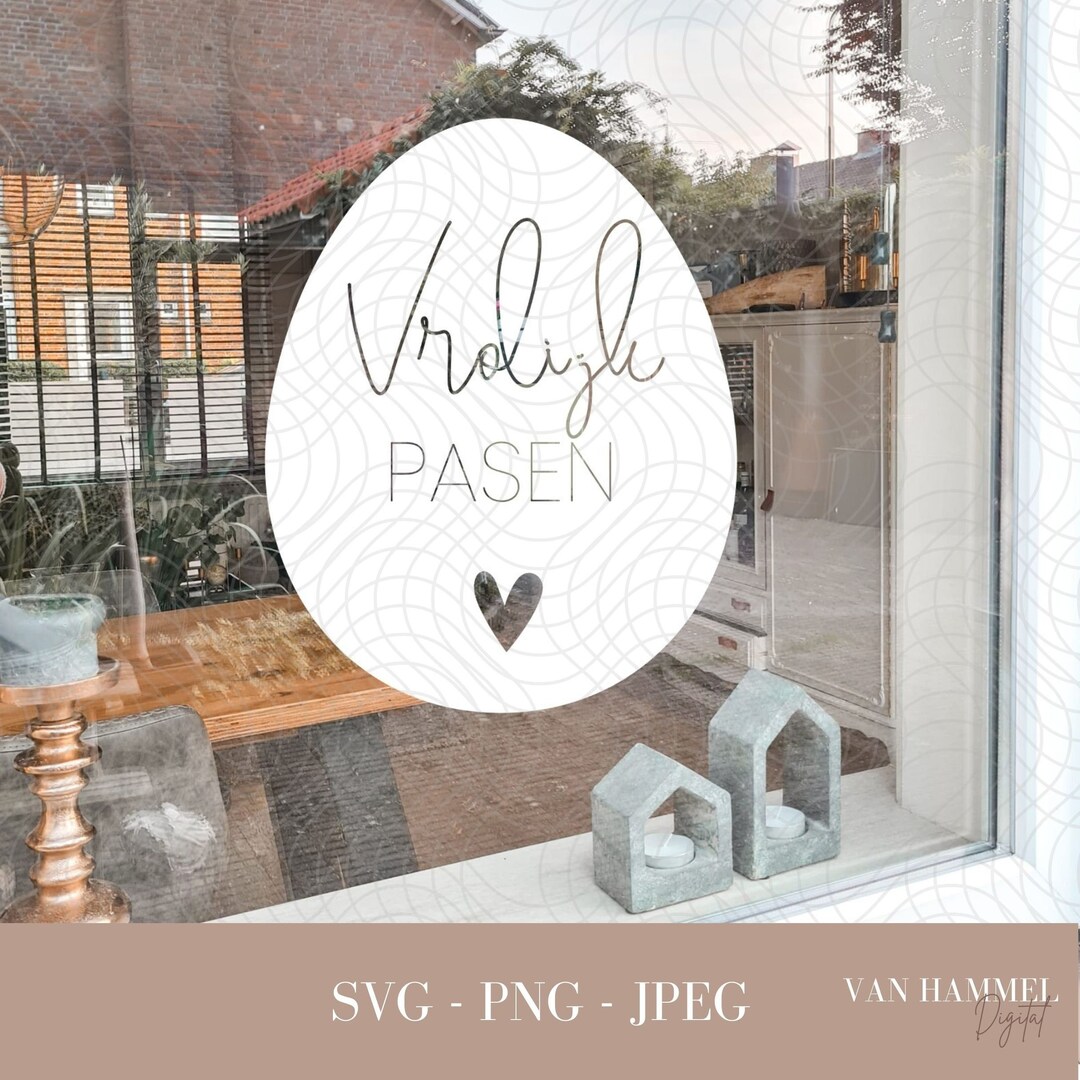 Vrolijk Pasen Paasei SVG PNG JPEG | Snijbestand | Silhouette Cameo ...
