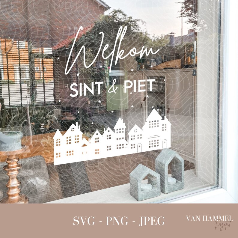 Sinterklaas SVG PNG Bundel Sint en Piet Raamstickers - Etsy België