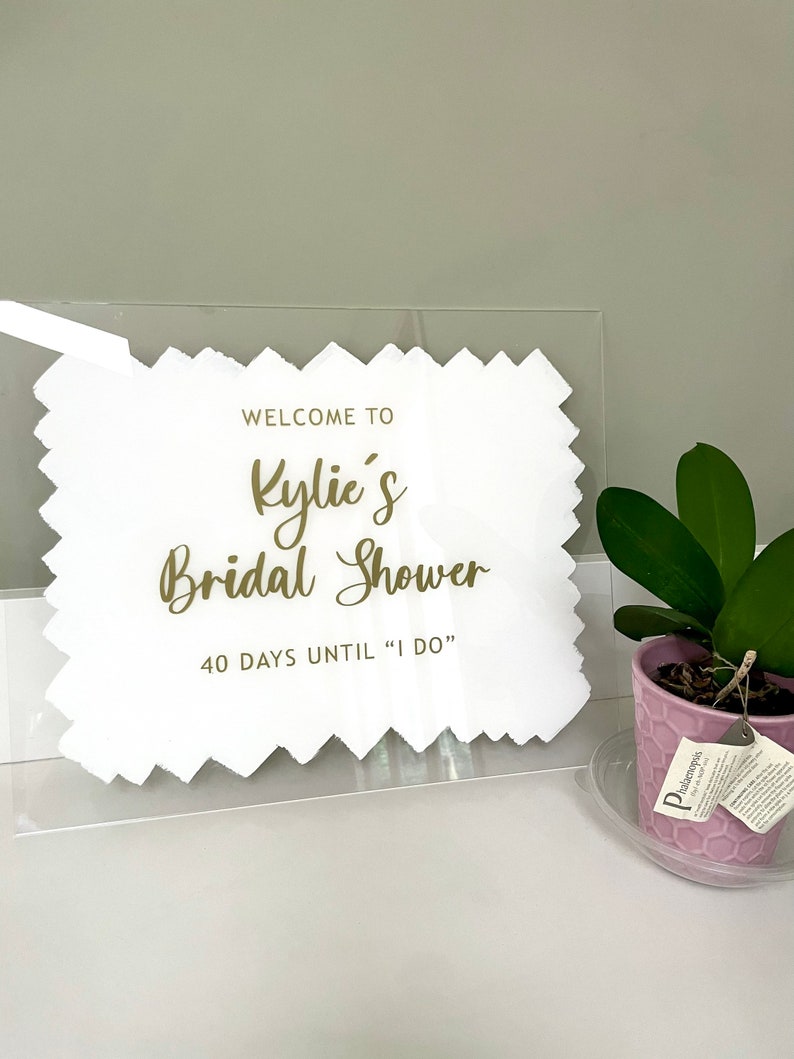 Acrylic Bridal Shower Welcome Sign Wedding Shower Sign - Etsy