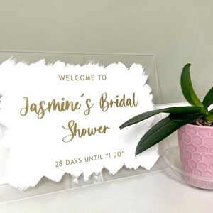 Acrylic Bridal Shower Welcome Sign, Wedding Shower Sign, Painted ...