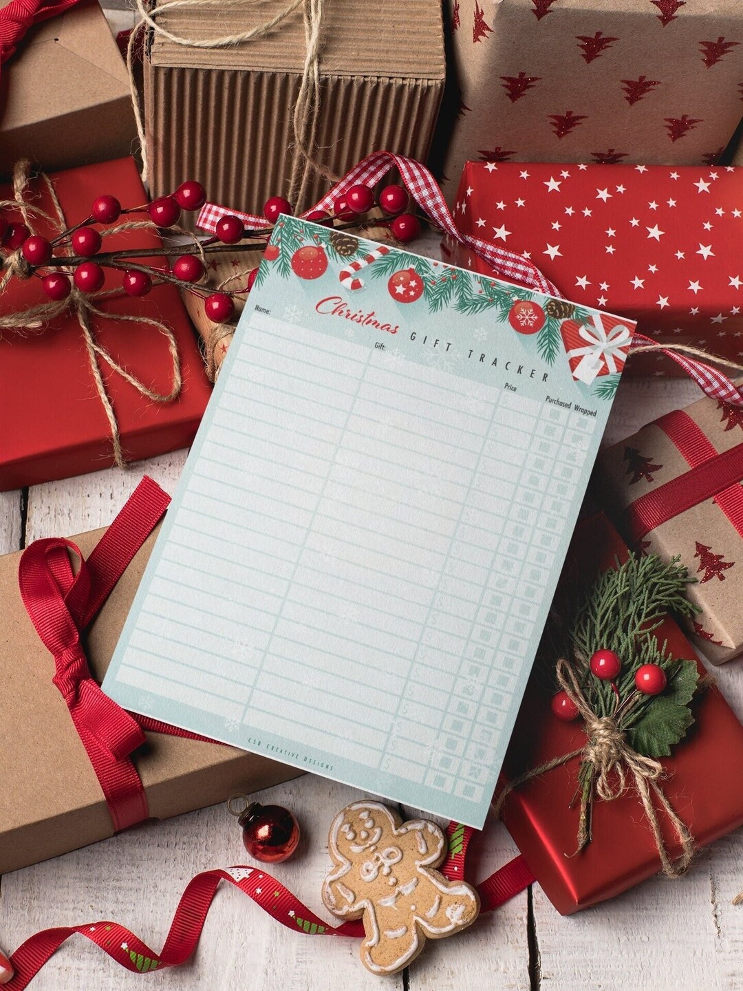 Christmas Gift Tracker, Easy Way to Keep Track of Your Christmas Gifts ...