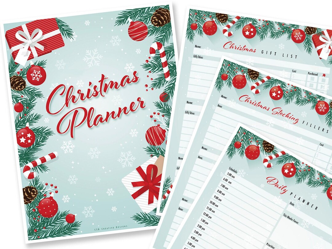 Christmas Planner, Holiday Planning Organizer, Download, Printable - Etsy