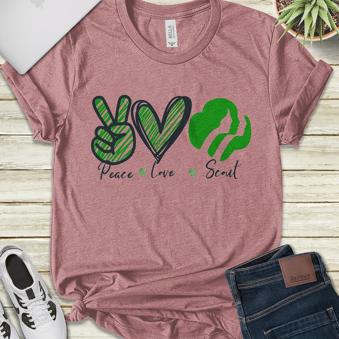 Peace Love Girl Scout T-shirt Peace Love Scout Shirt Girl - Etsy