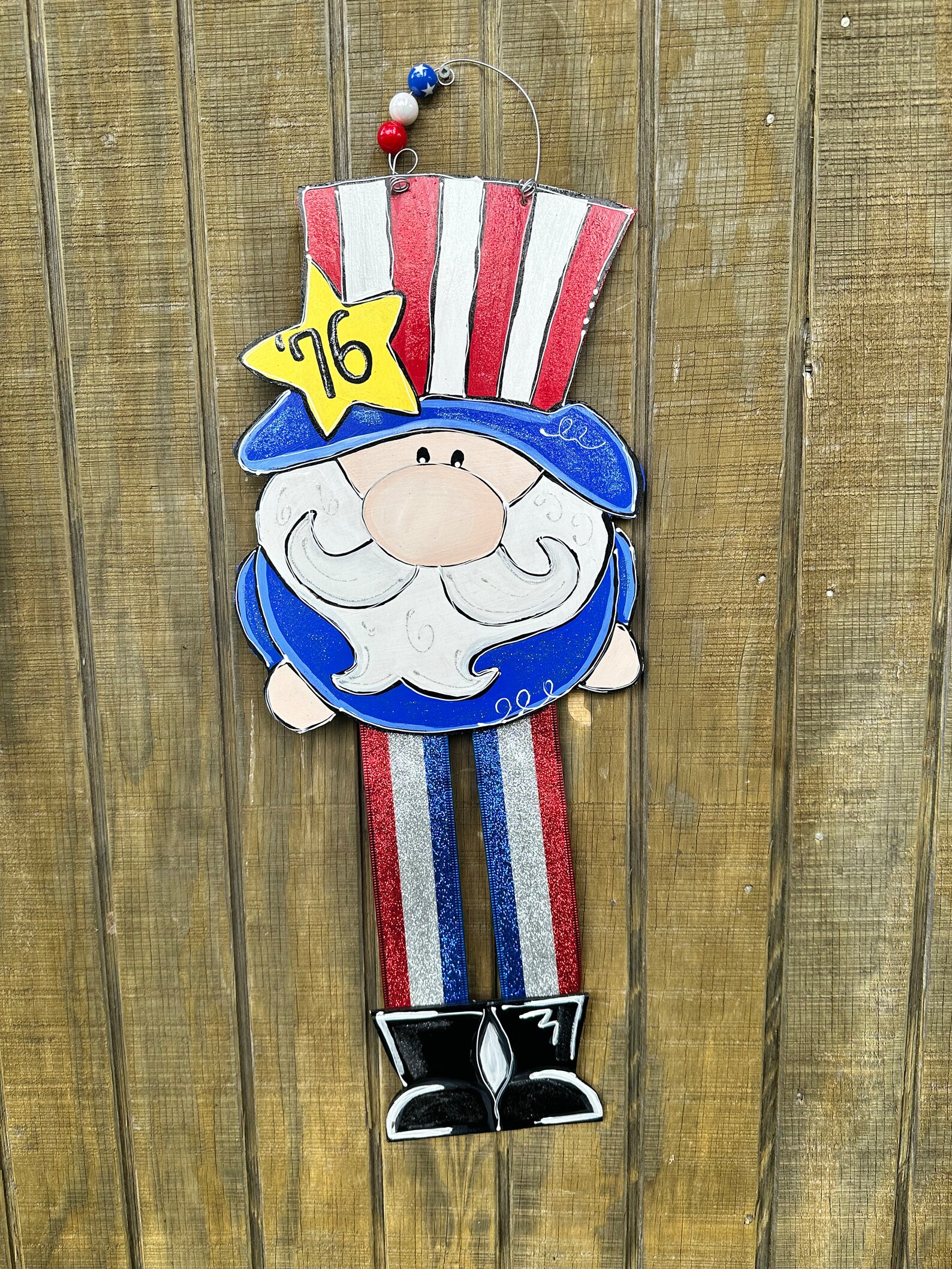 Uncle Sam Gnome Door Hanger - Etsy