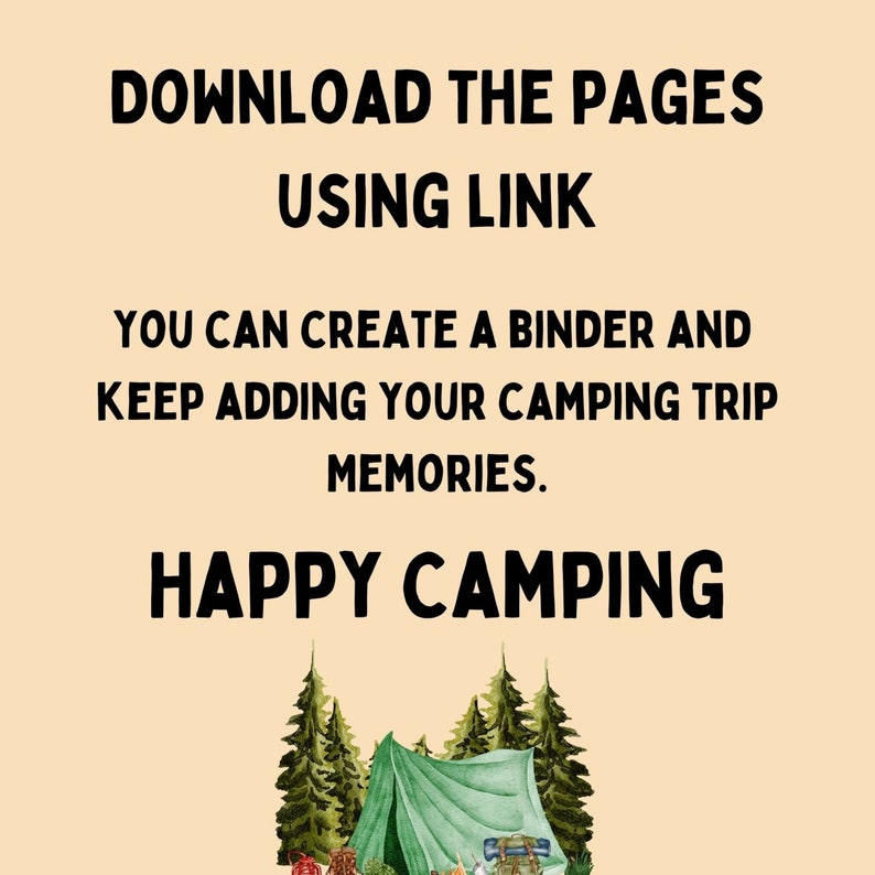 Tent Camping Log Book /camping Journal - Etsy