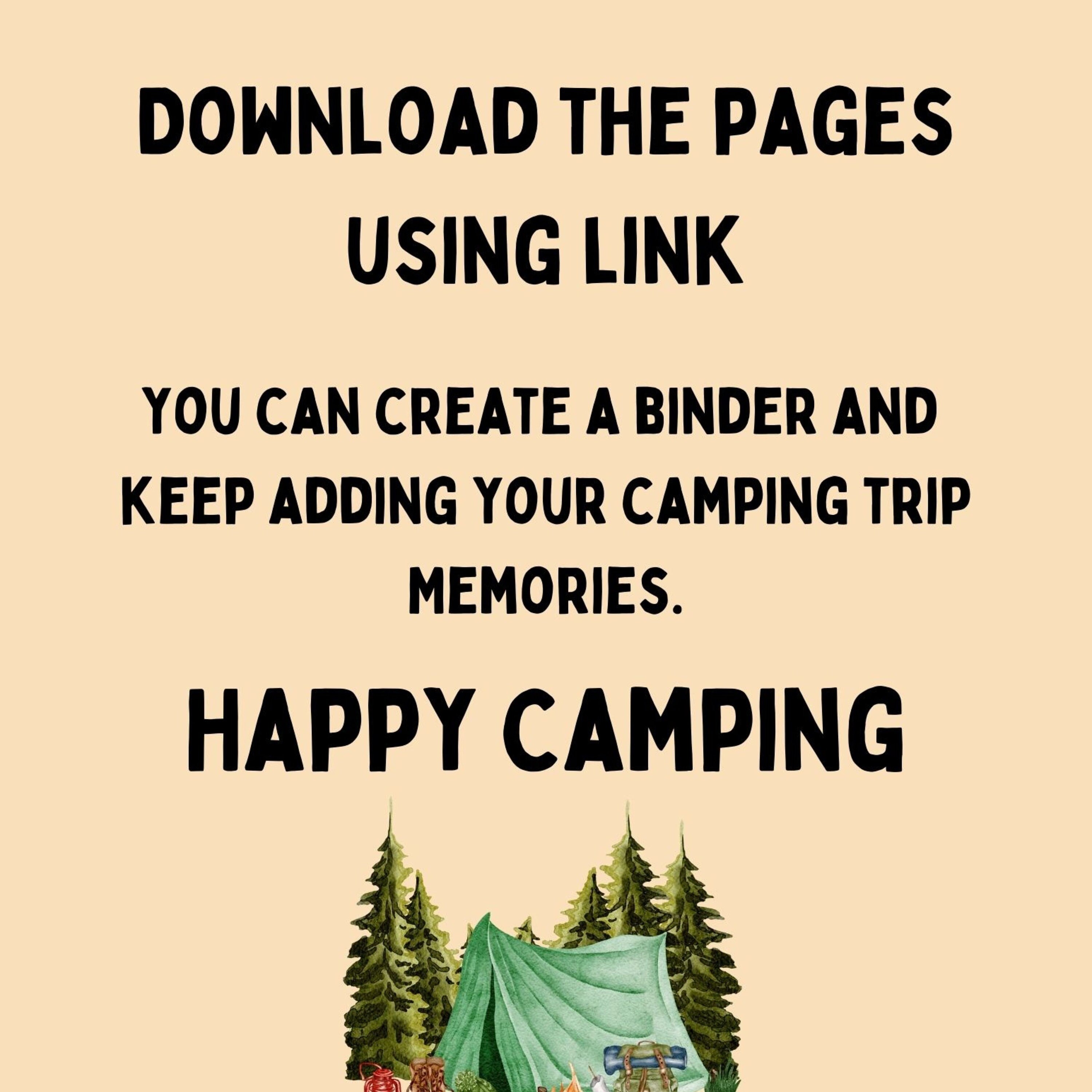 Tent Camping Log Book /camping Journal - Etsy