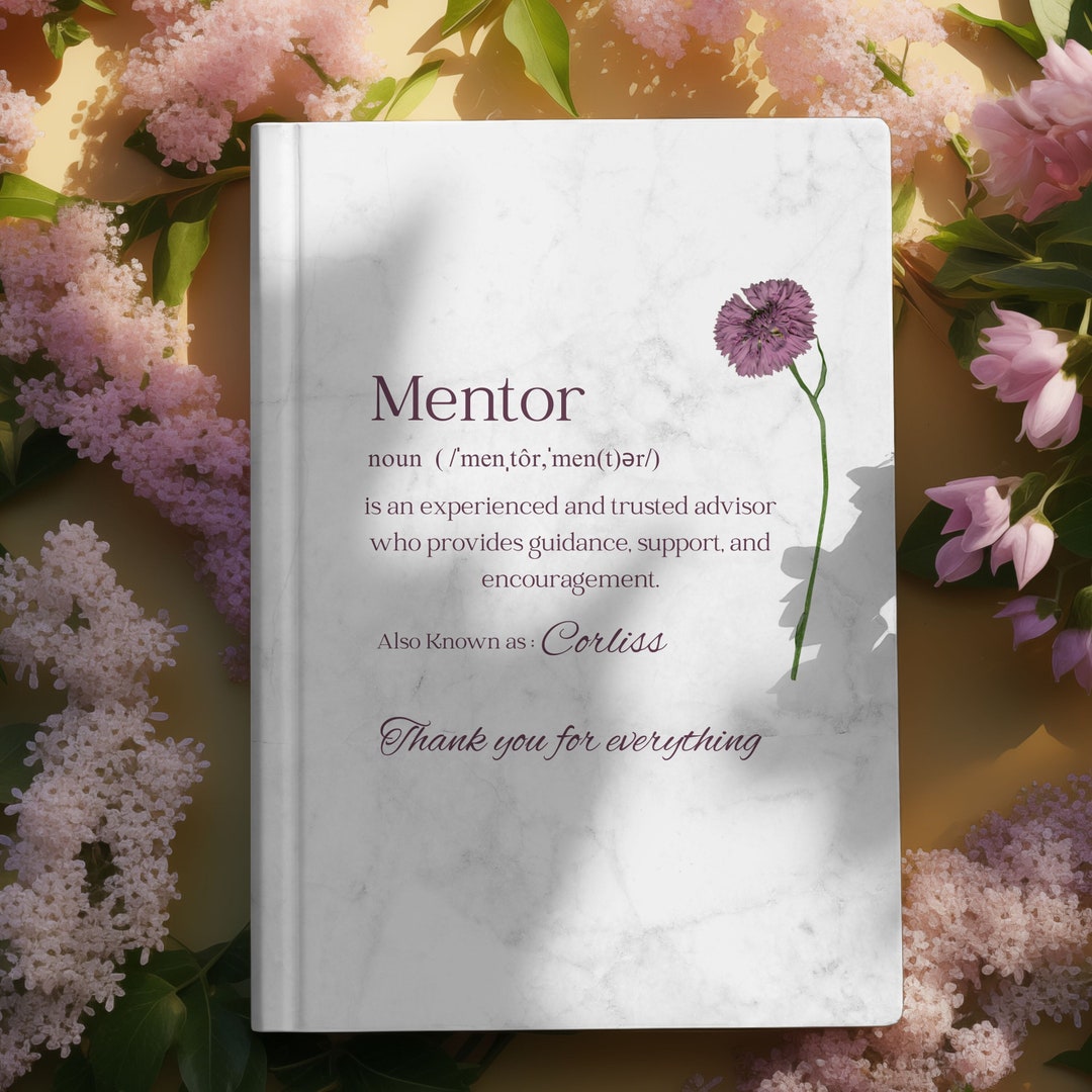Mentor Journal Personalized Thank You Note Book for Boss Teacher ...