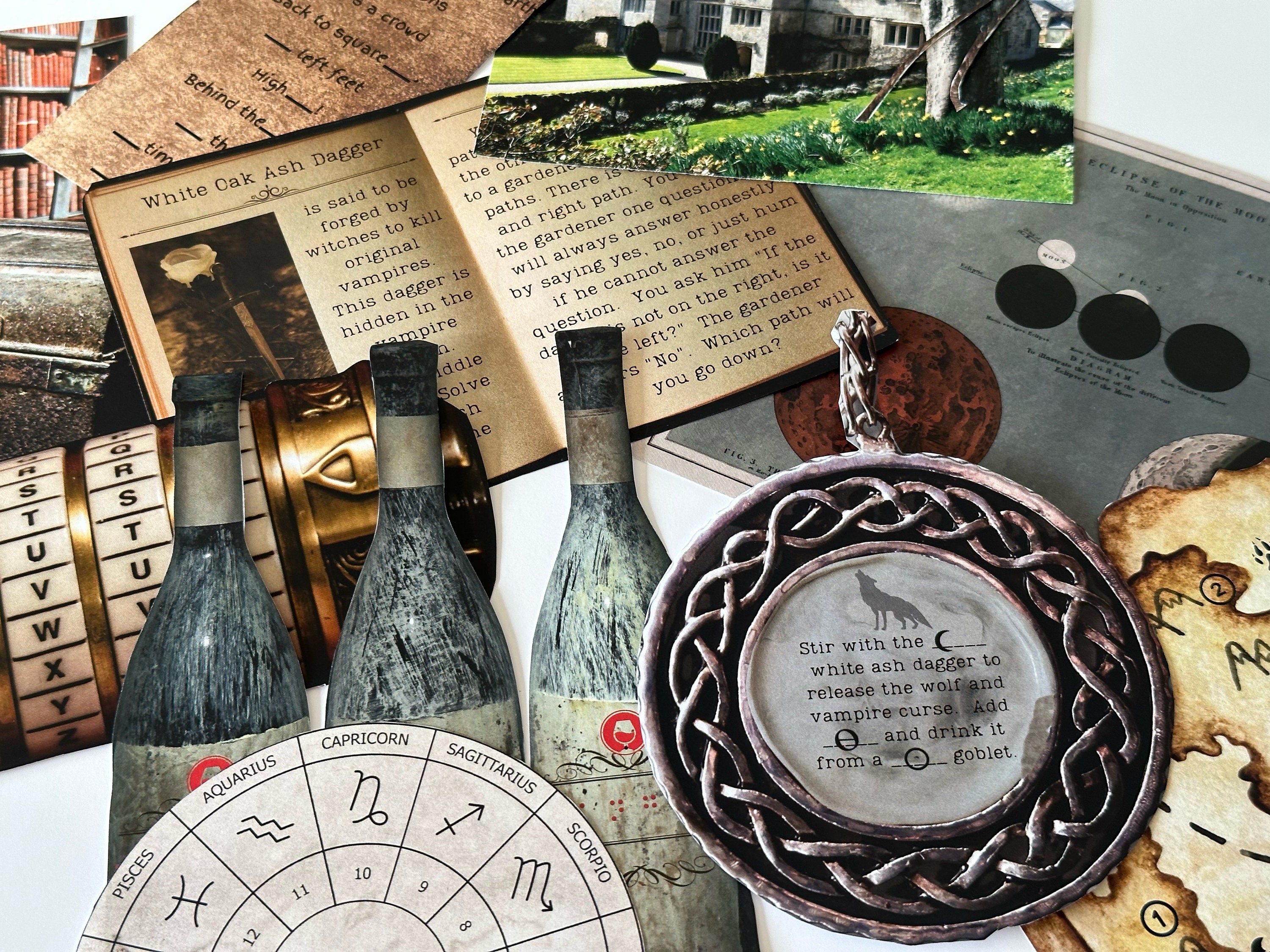 Vampire Werewolf Escape Room Game: Halloween Party Printable (digital ...