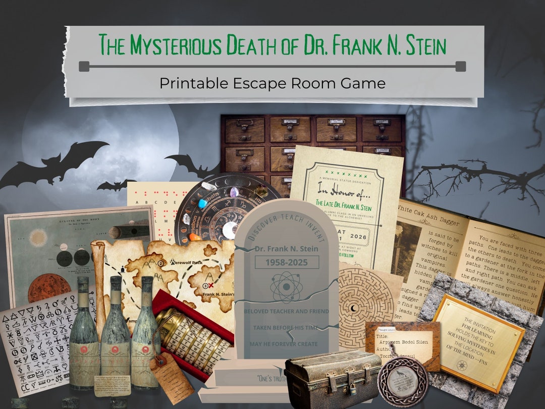 Vampire Werewolf Escape Room Game: Halloween Party Printable (digital ...