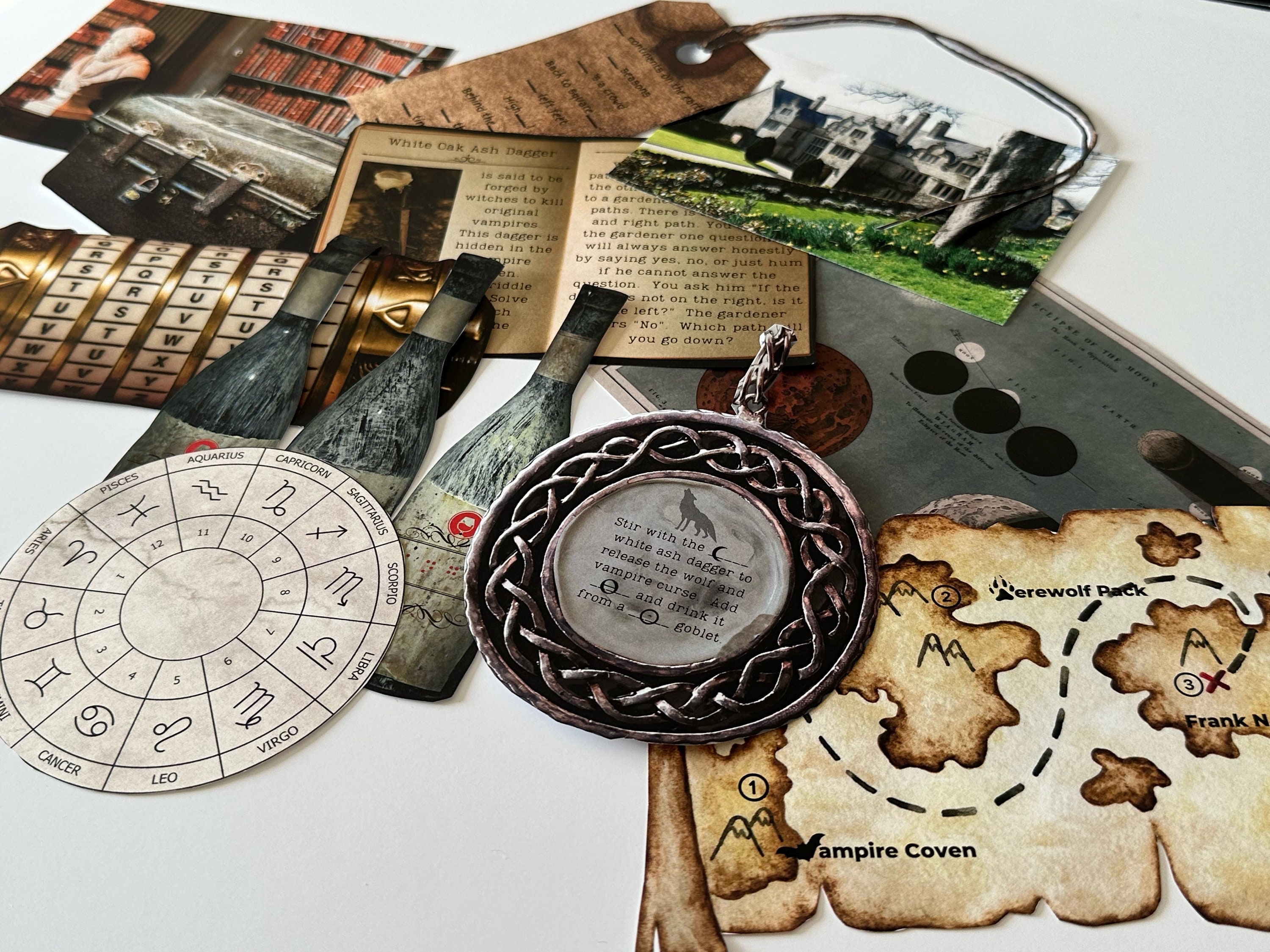 Vampire Werewolf Escape Room Game: Halloween Party Printable (digital ...