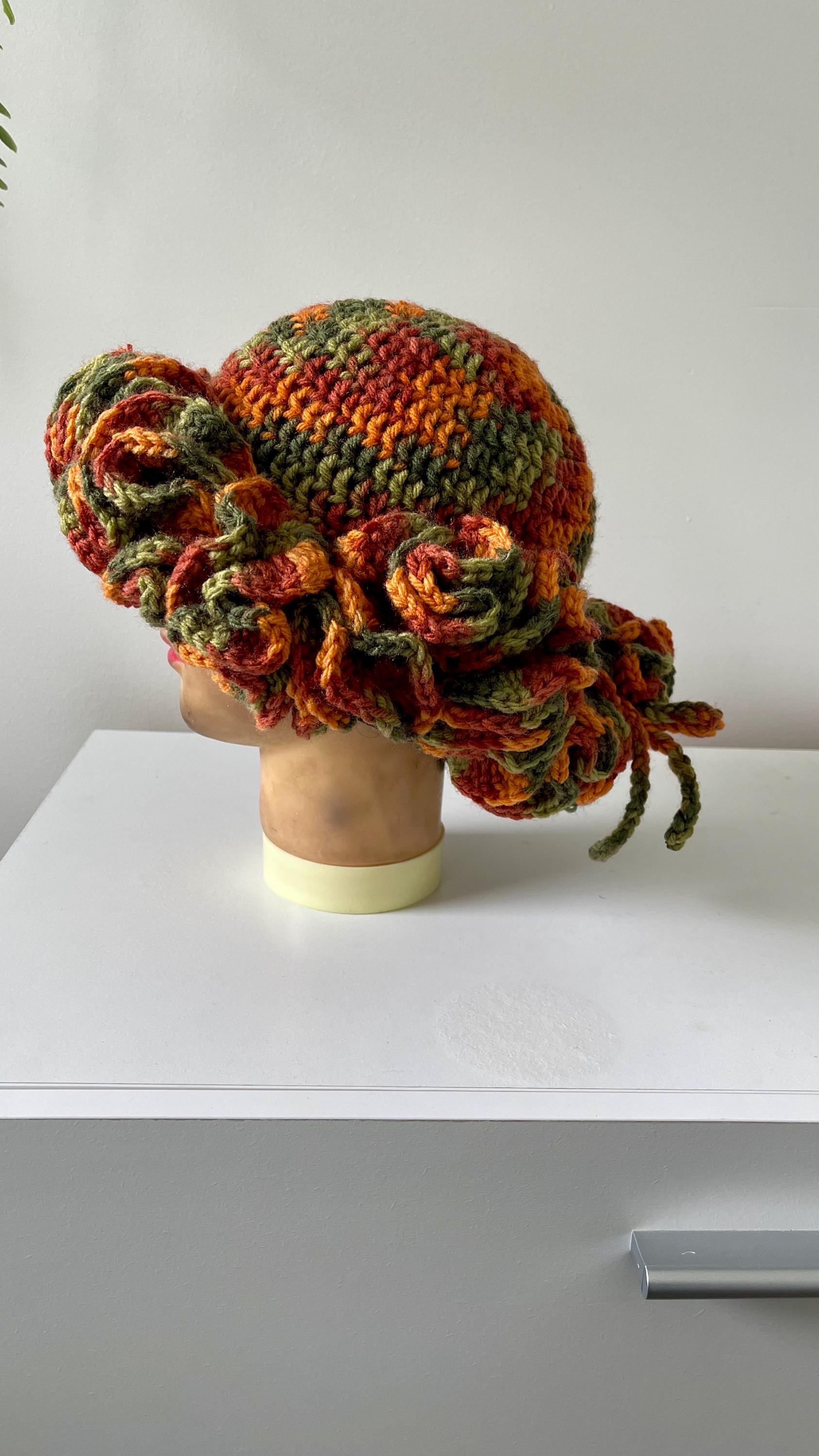 Crochet Fall Ruffle Hat (heavy Ruffles) | Crochet Bucket Hat | Crochet ...