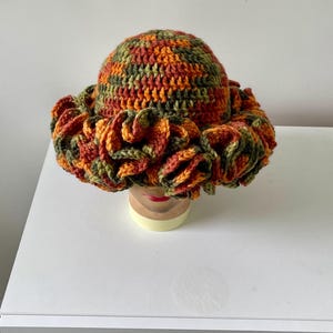 Crochet Fall Ruffle Hat (heavy Ruffles) | Crochet Bucket Hat | Crochet ...
