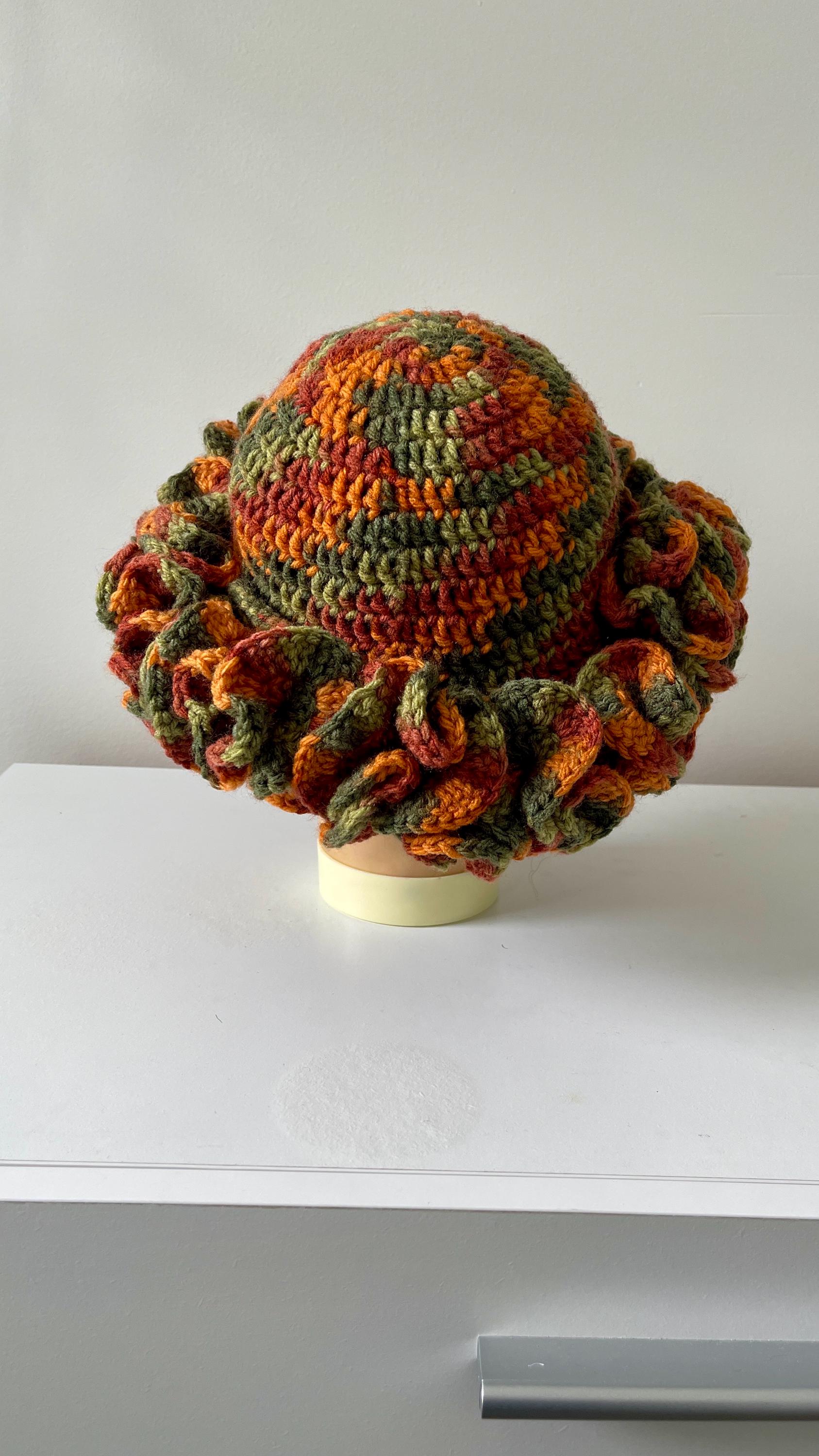 Crochet Fall Ruffle Hat (heavy Ruffles) | Crochet Bucket Hat | Crochet ...