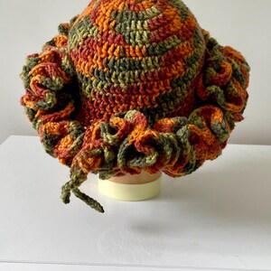 Crochet Fall Ruffle Hat (heavy Ruffles) | Crochet Bucket Hat | Crochet ...