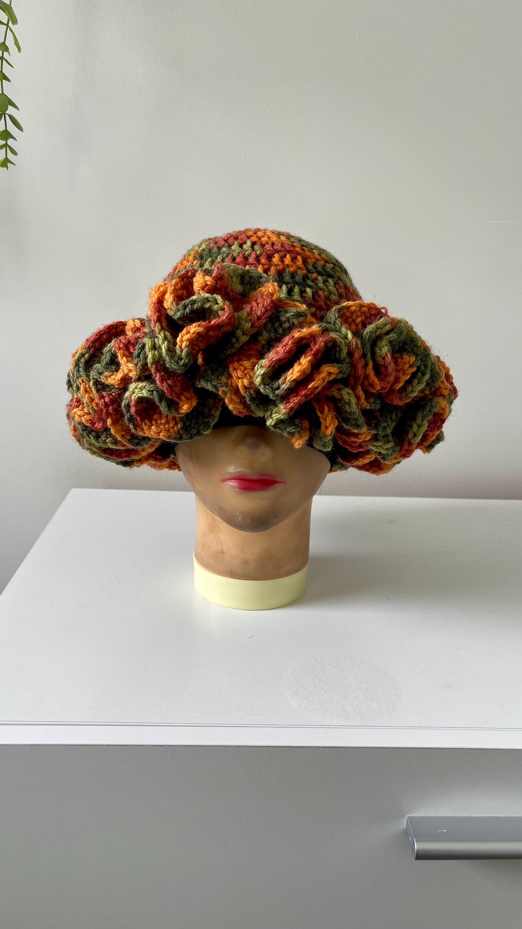 Crochet Fall Ruffle Hat (heavy Ruffles) | Crochet Bucket Hat | Crochet ...