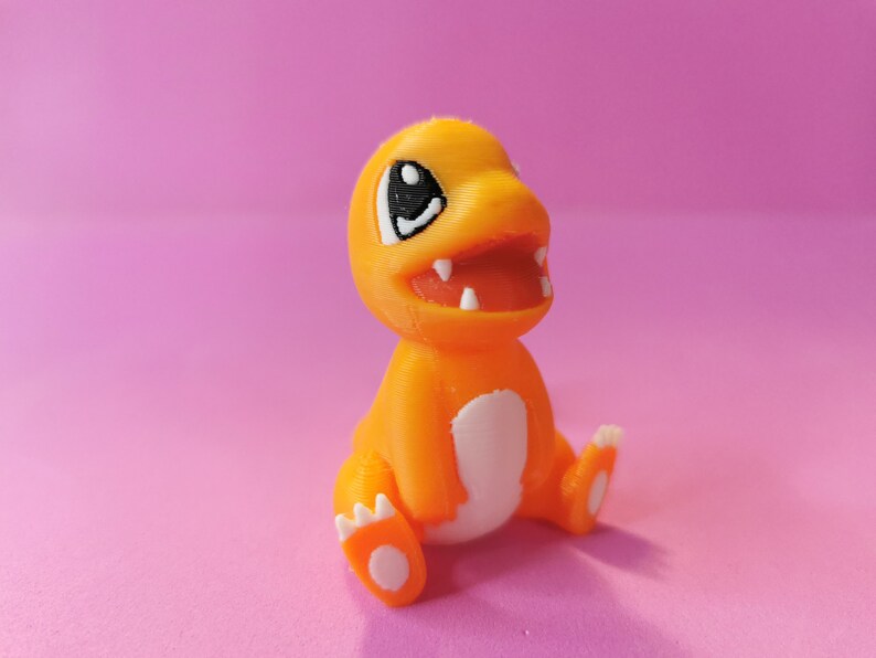 3D Printed Charmander 4 Colour Miniature Figure limited Quantity - Etsy