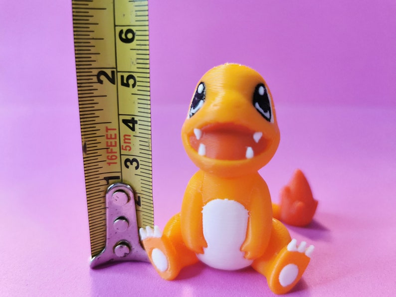 3D Printed Charmander 4 Colour Miniature Figure limited Quantity - Etsy
