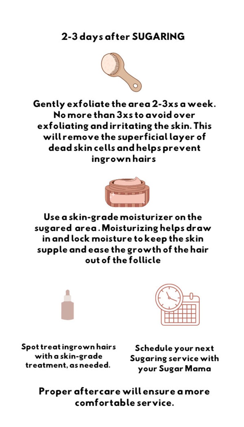 After Care Sugaring Card - Etsy