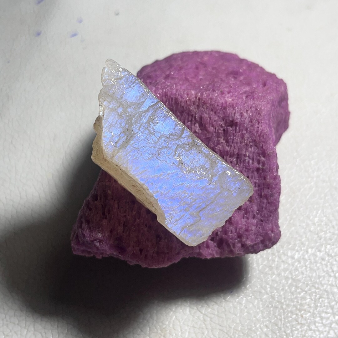 Raw African Moonstone Gemstone: Rough Cut for All Jewelry Making (103 ...