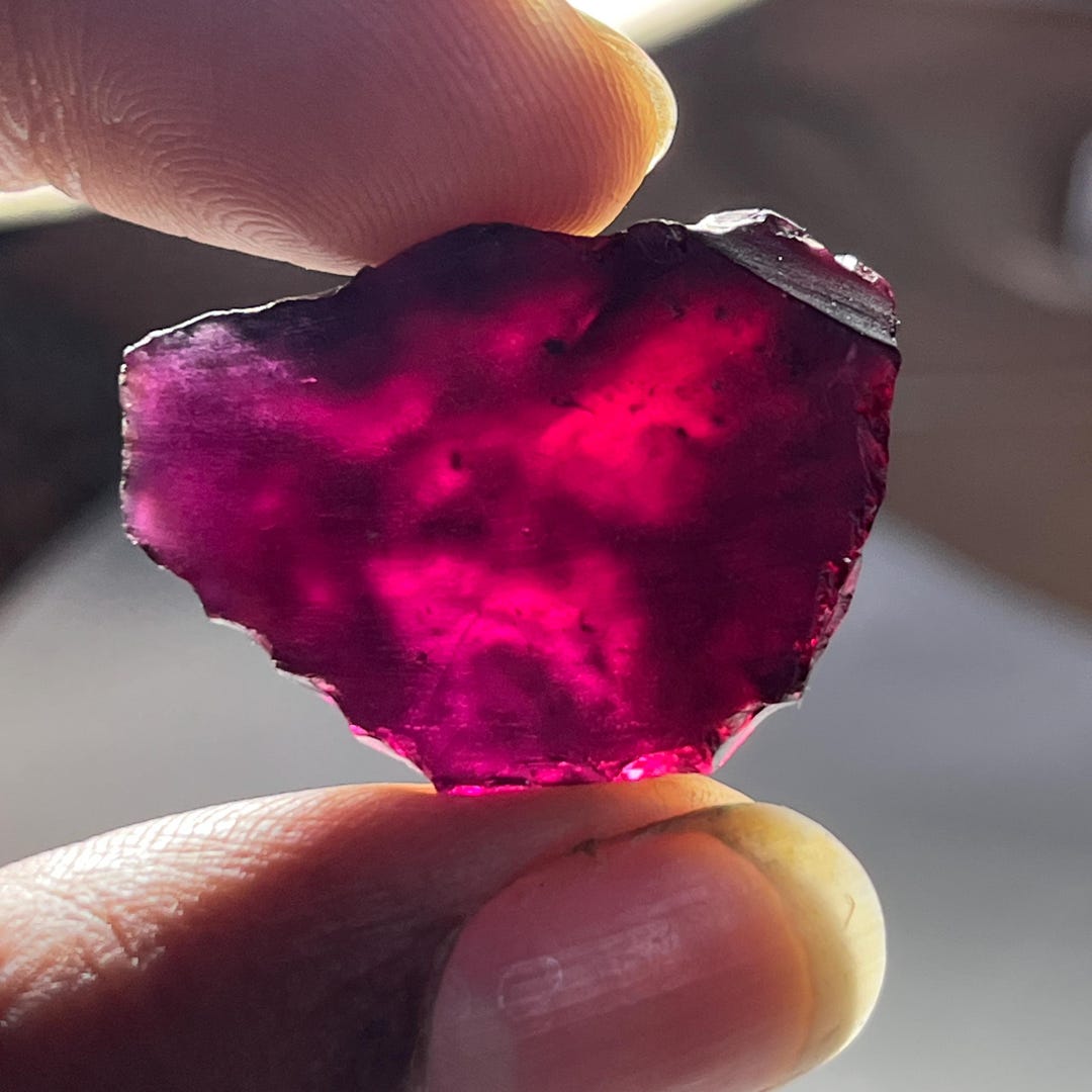 A One Quality - Garnet Rough Red Garnet Raw Gemstones ;- 31X22X8 MM. AAA+ Natural Garnet ...