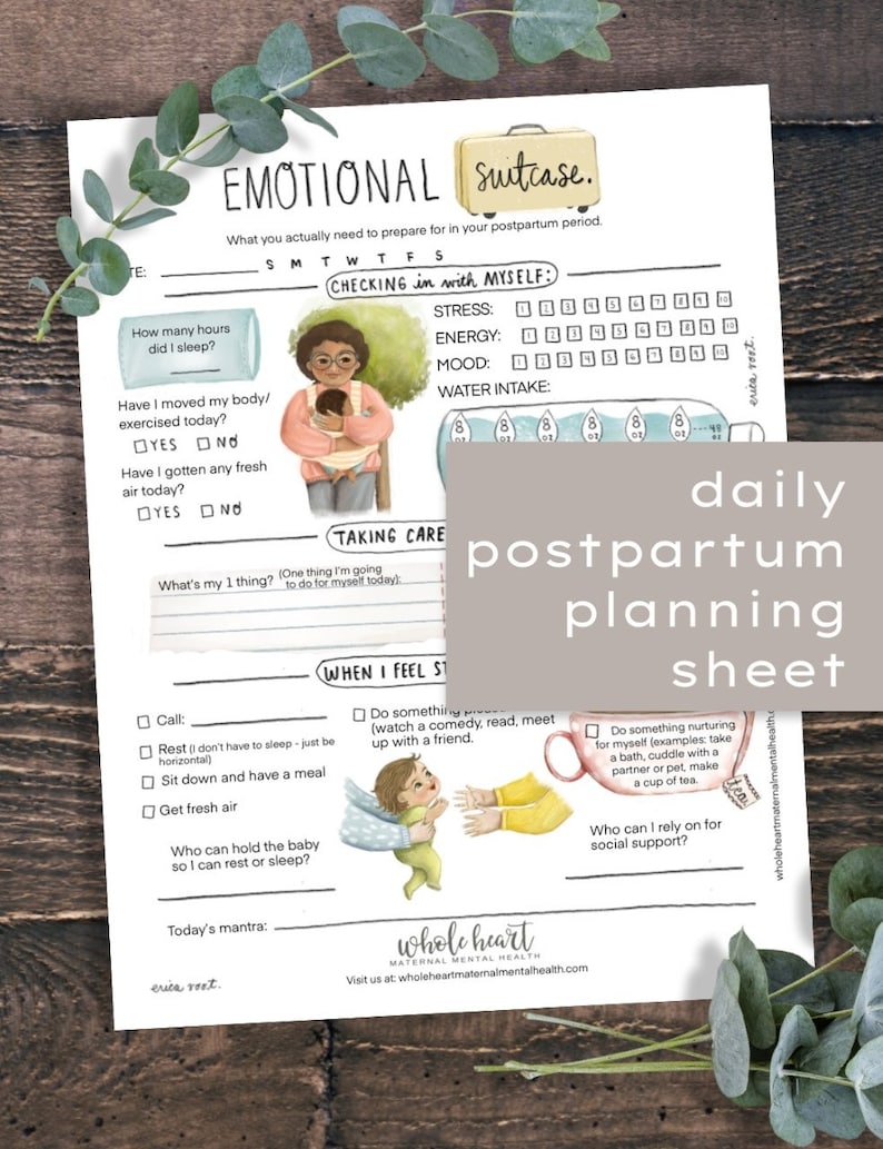 Postpartum Planner Printable: New Mom Checklist (PDF Download) - Etsy