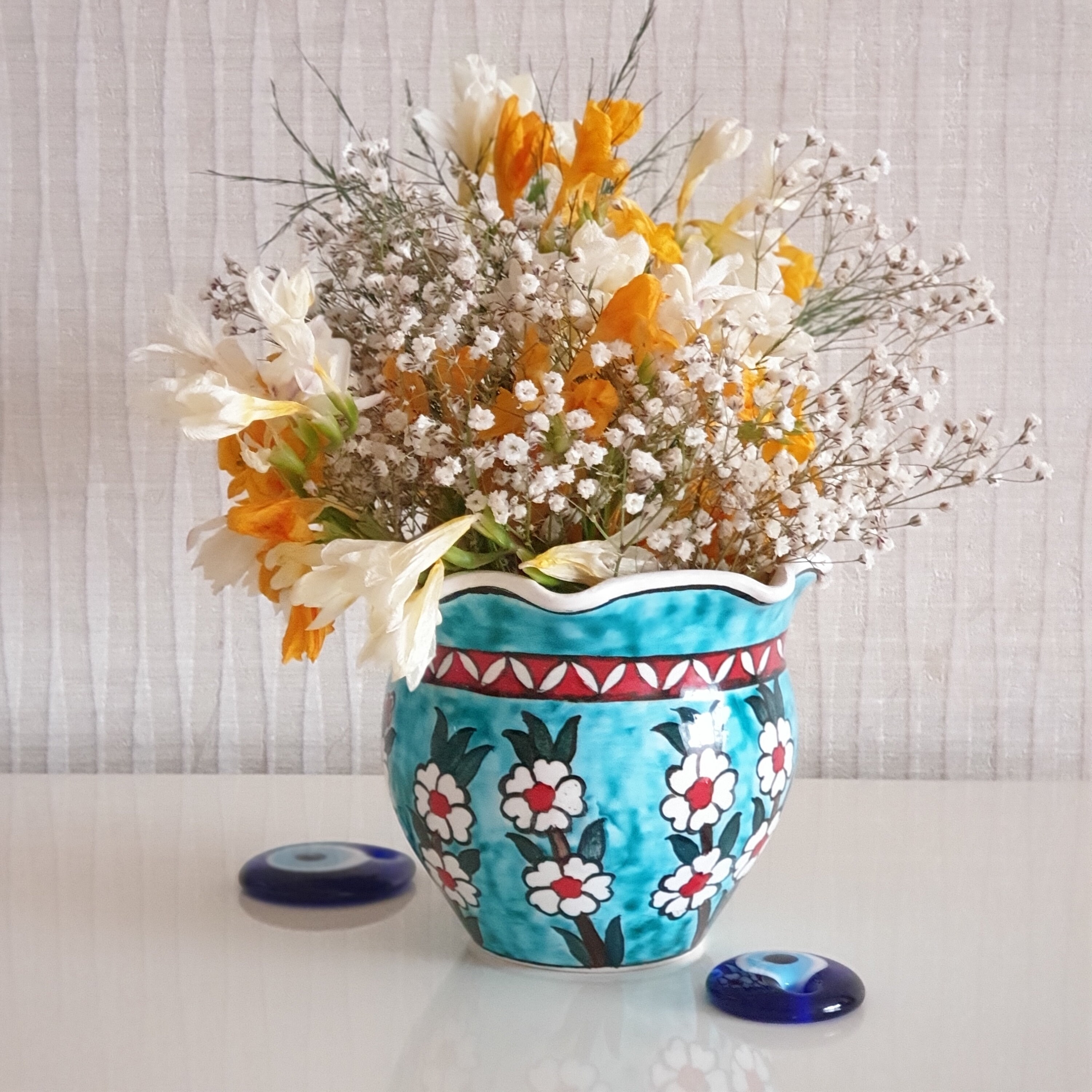 Tree of Life Vase Hand Painted Ceramic Vase Unique Flower - Etsy