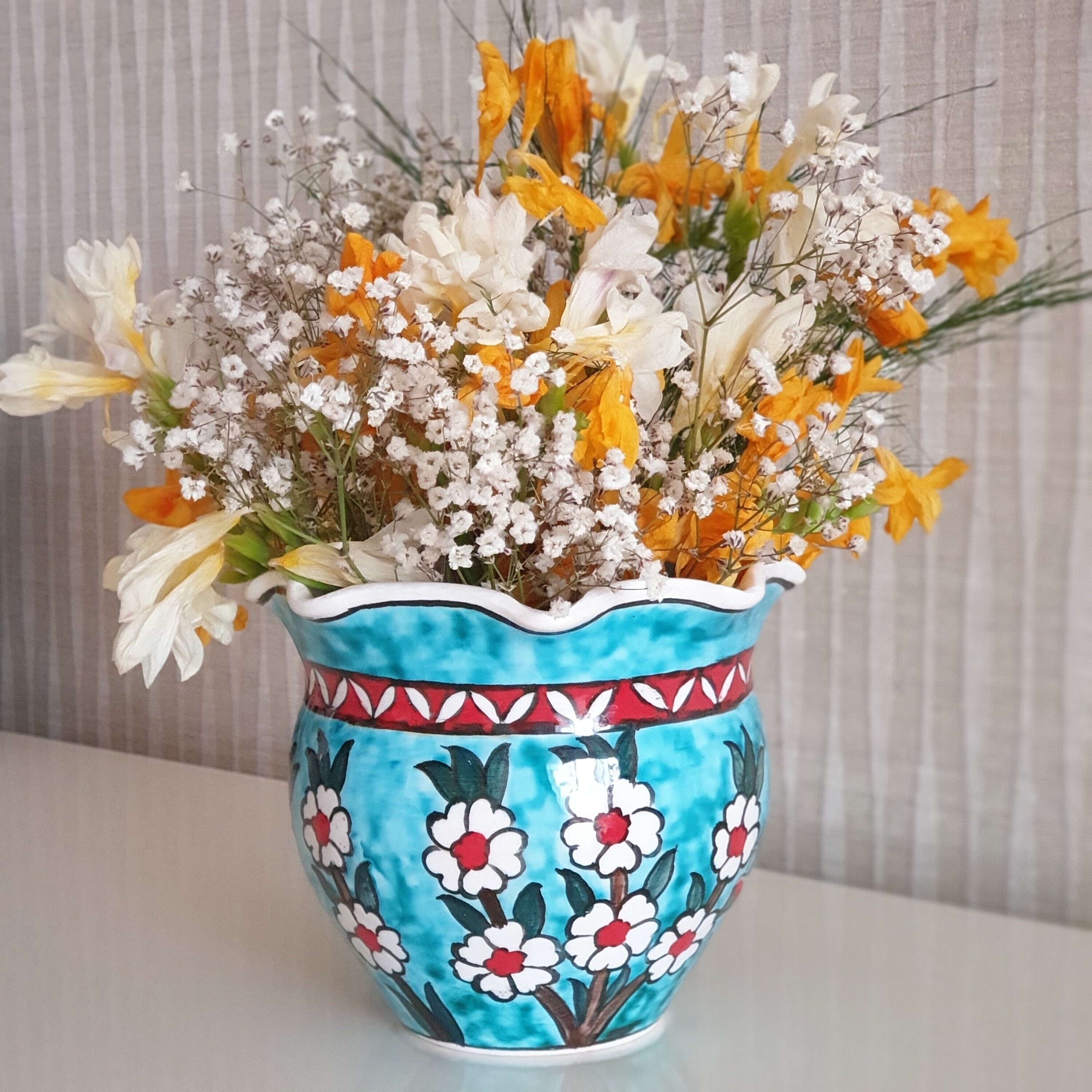 Tree of Life Vase Hand Painted Ceramic Vase Unique Flower - Etsy